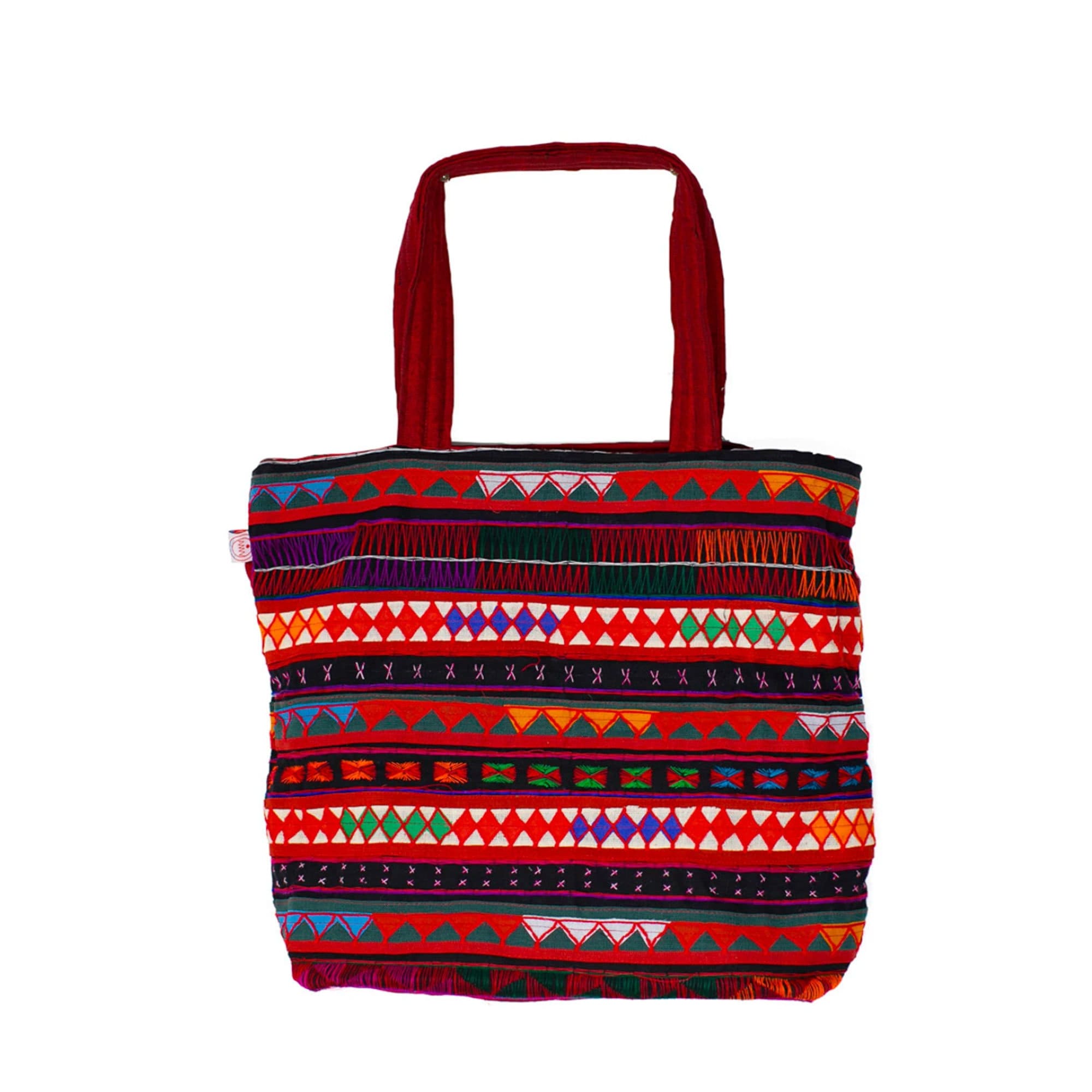 Mingalaba Red Woven Tote Bag Traditional Burmese Hand Craft - Etsy