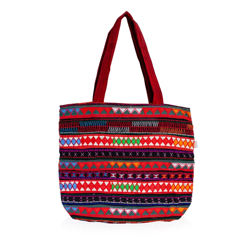 Mingalaba Red Woven Tote Bag Traditional Burmese Hand Craft - Etsy