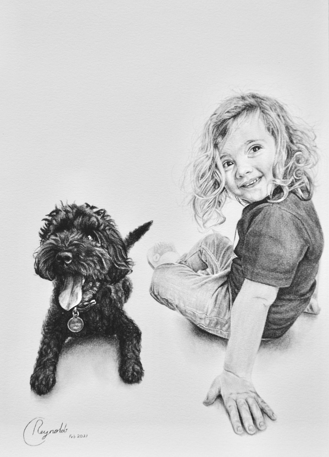Custom Portrait, Drawing From Photo, Charcoal Drawing, Black and White ...