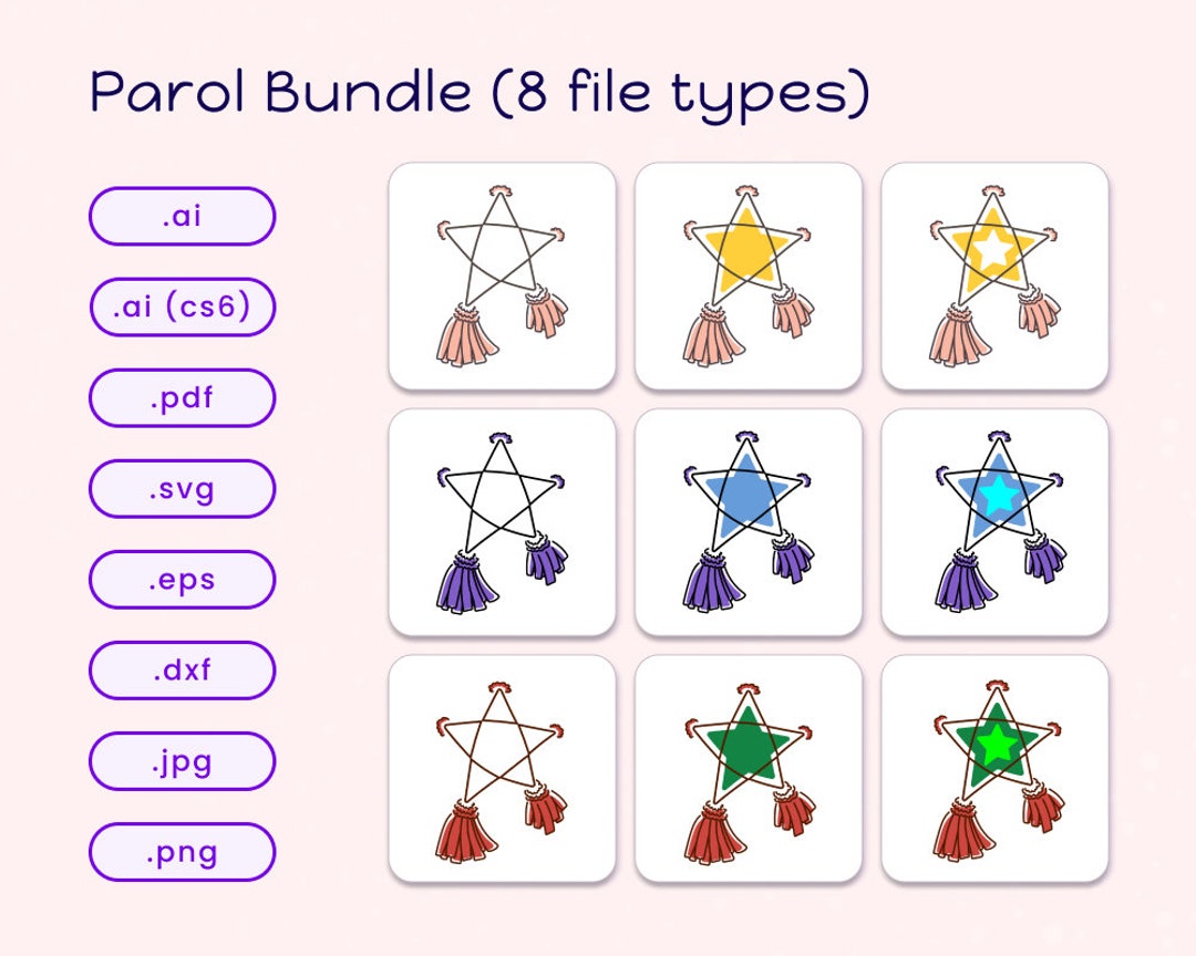 Parols SVG Bundle of 9 With Raster and Vector Layers for Engraving ...