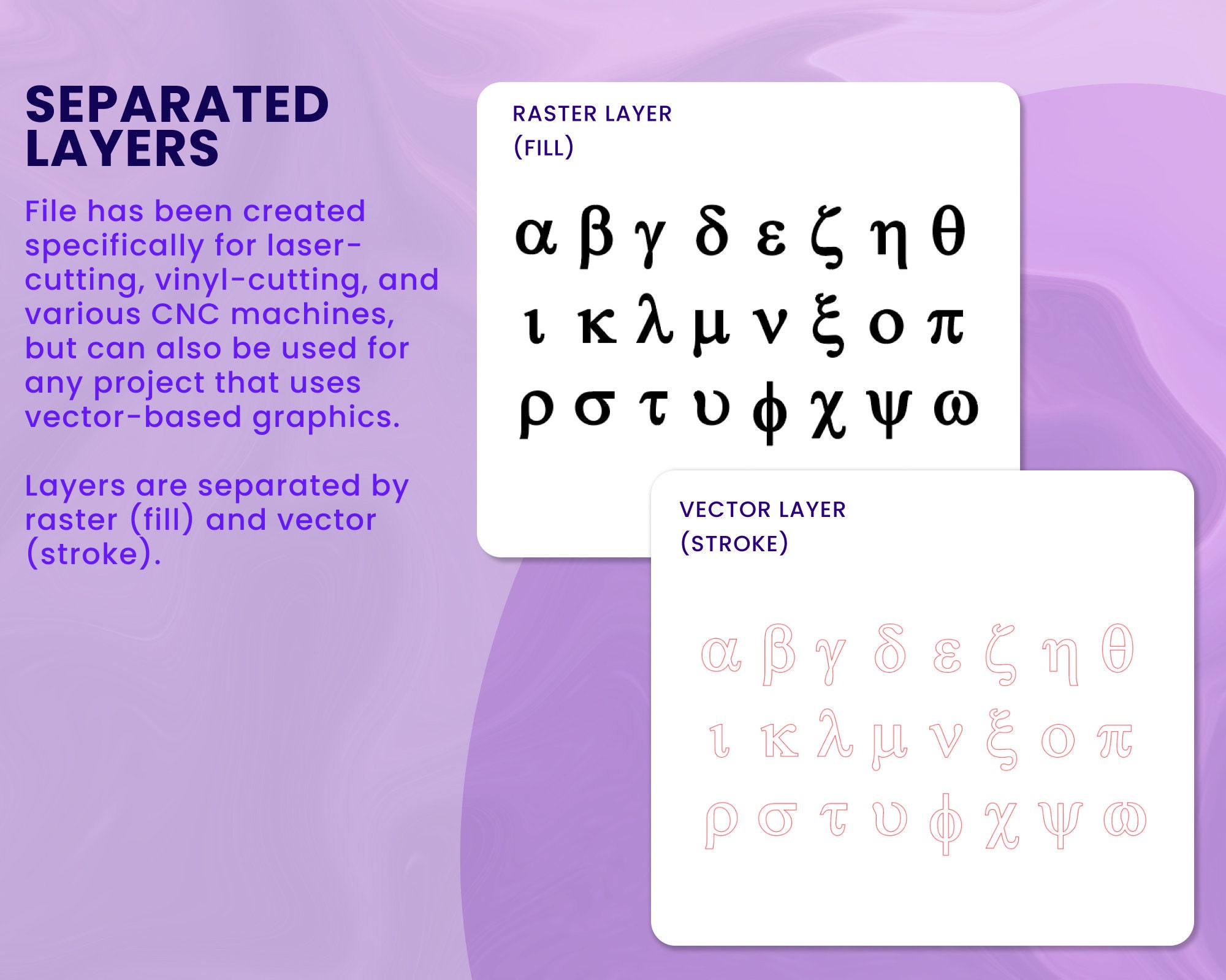 Greek Alphabet Letters Lowercase, Raster and Vector Layers for ...