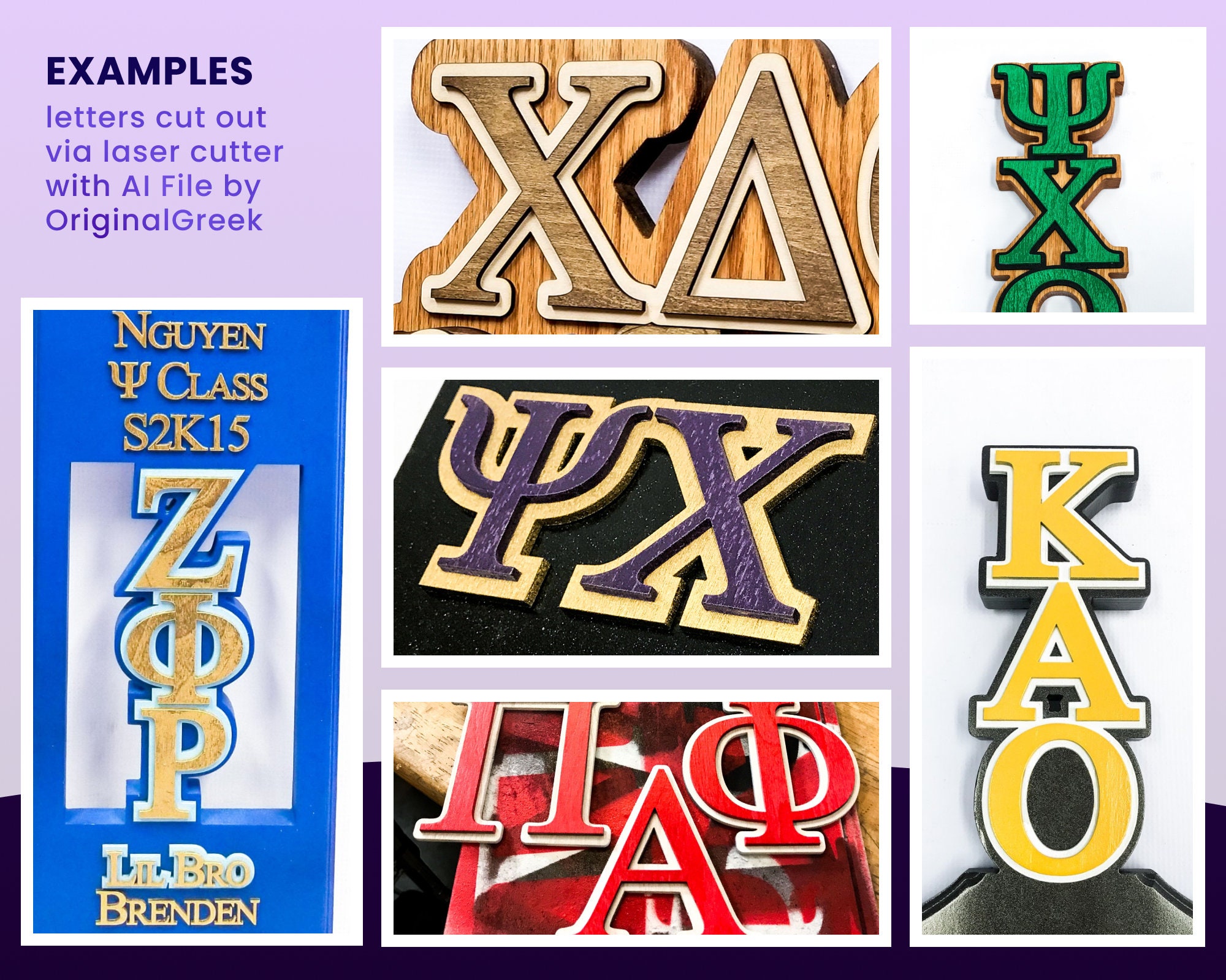 3 Greek Alphabet Letters, Double-layered, Raster and Vector Layers for ...