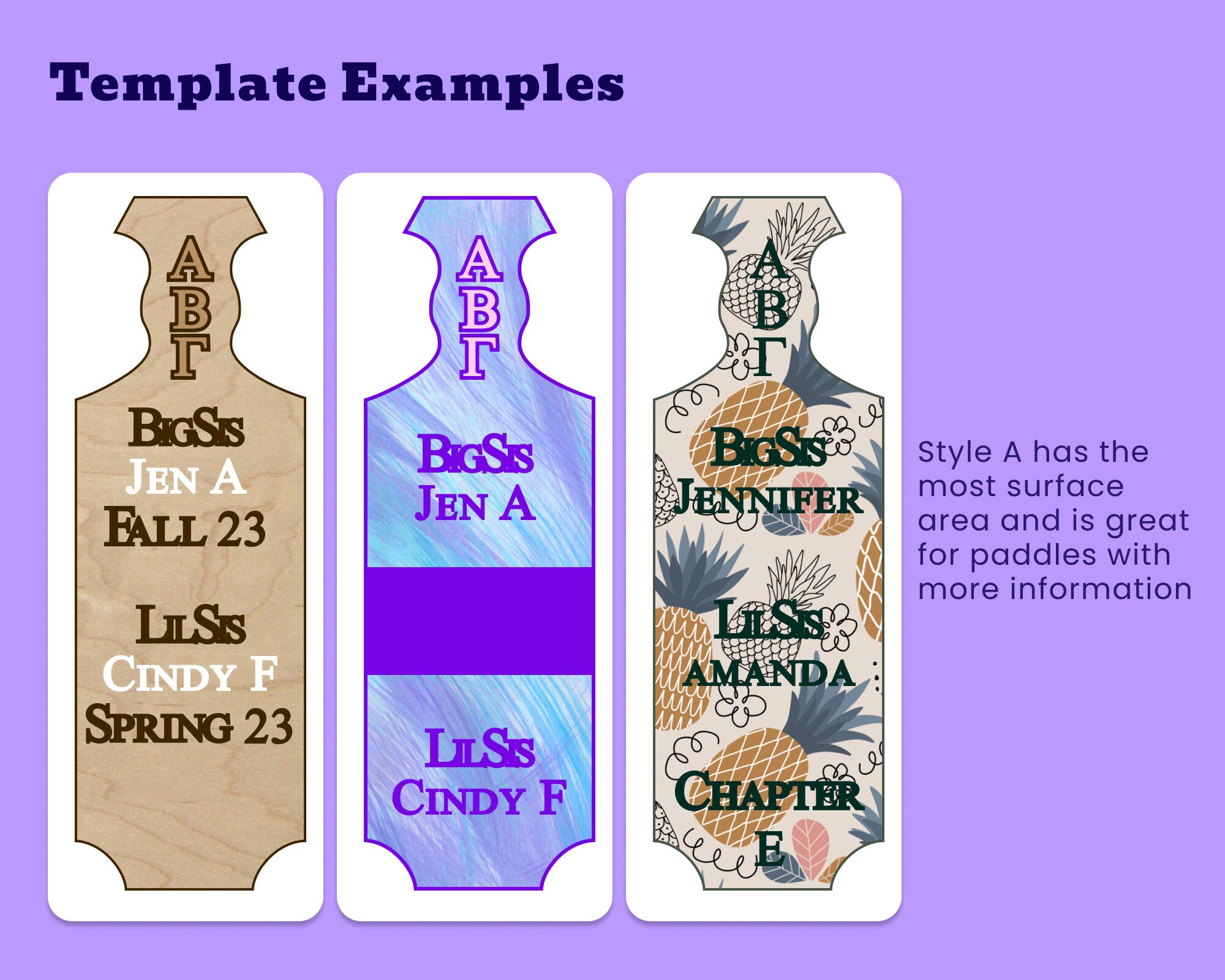 Fraternity and Sorority Basic 18" Greek Paddle Kit SVG, Raster and ...