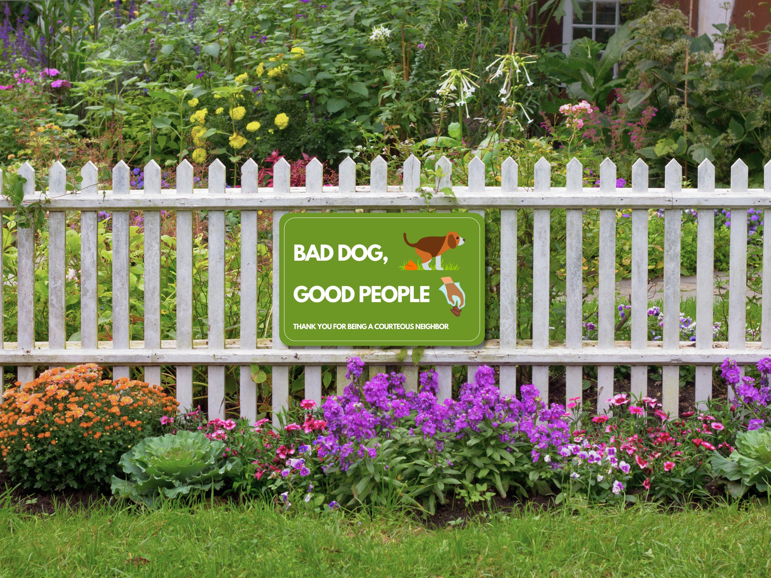 Lawn Signs for Dog Neighbor Dog Sign Pick up After Your Dog Be A Good ...
