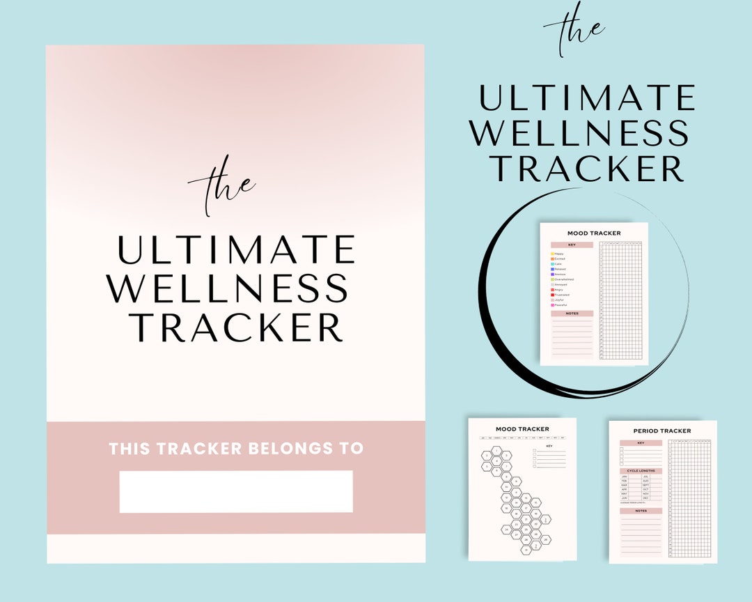 Wellness Planner, Printable Wellness Tracker, Editable Wellness Journal ...