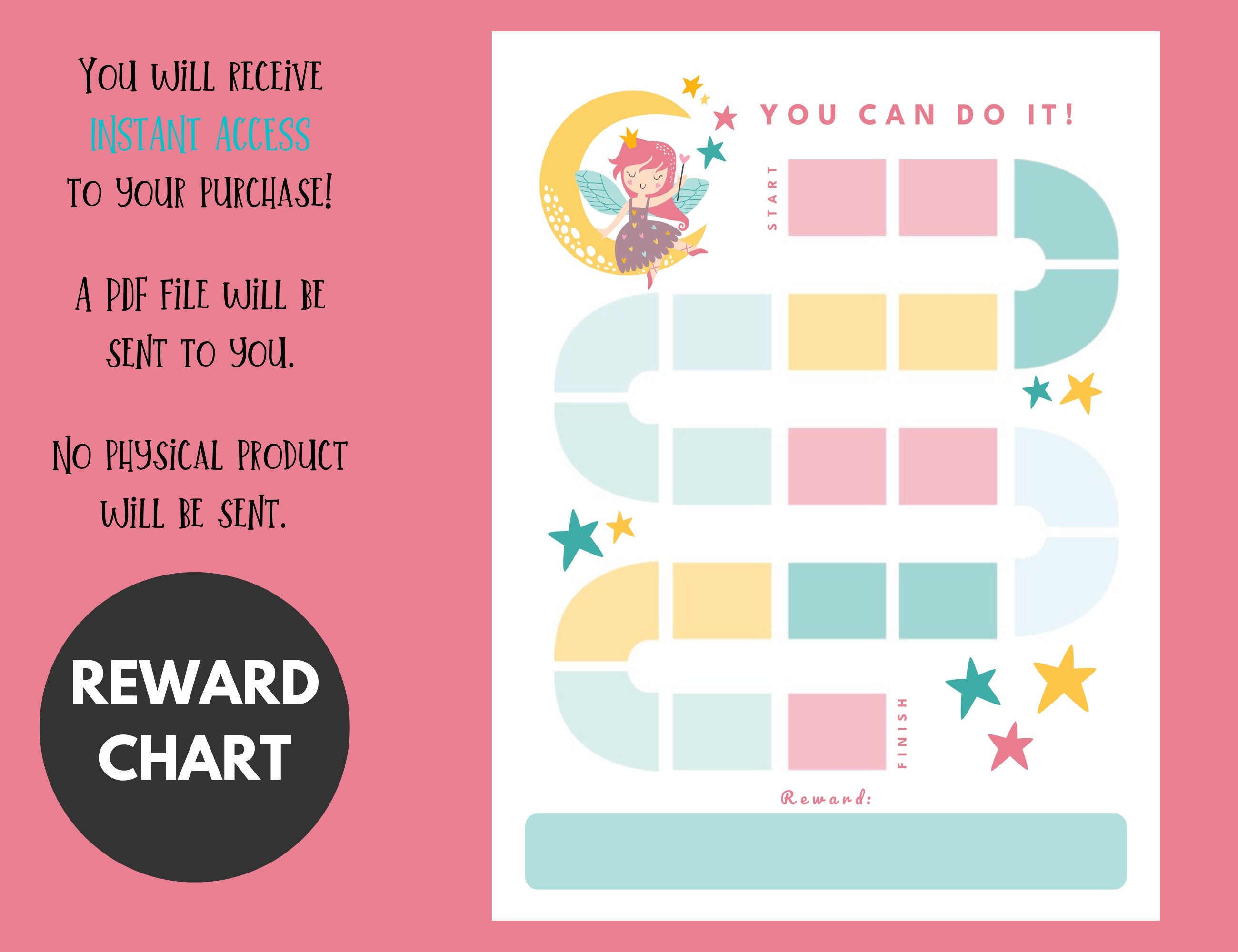 Fairy Reward Chart for Girls, Magical Behavior Chart, Daily Chore Chart ...