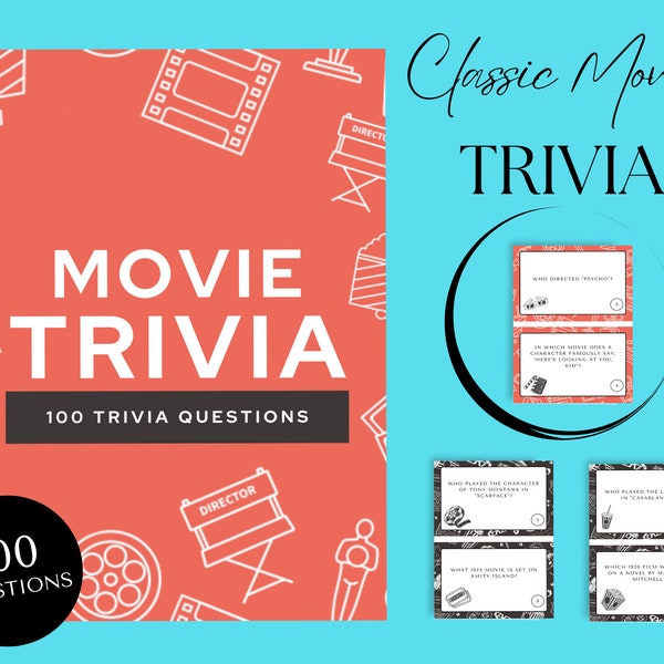 Movie Trivia Game Printable - Etsy