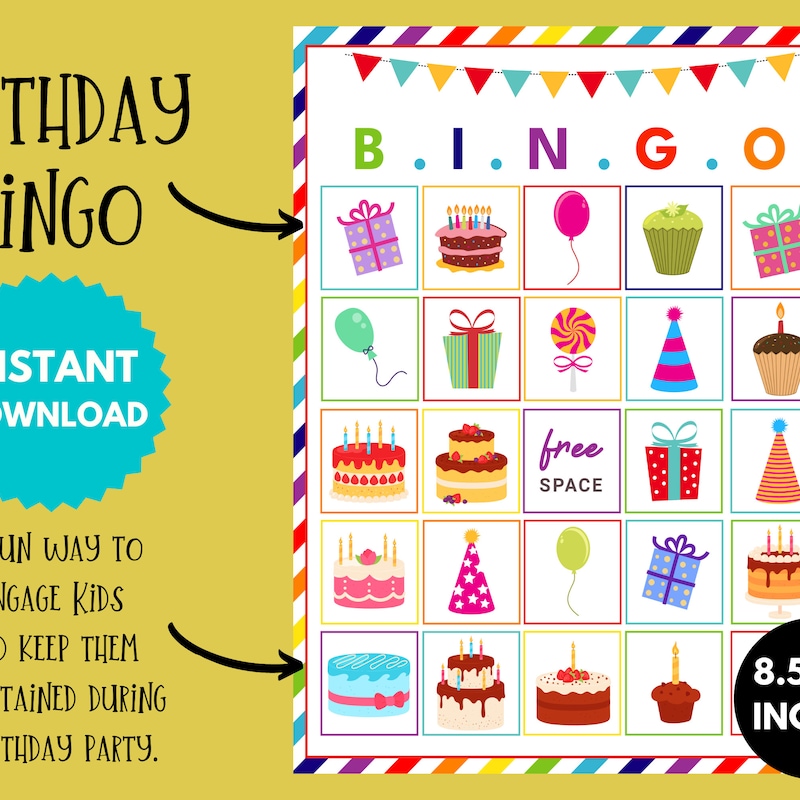 Birthday Bingo - Etsy