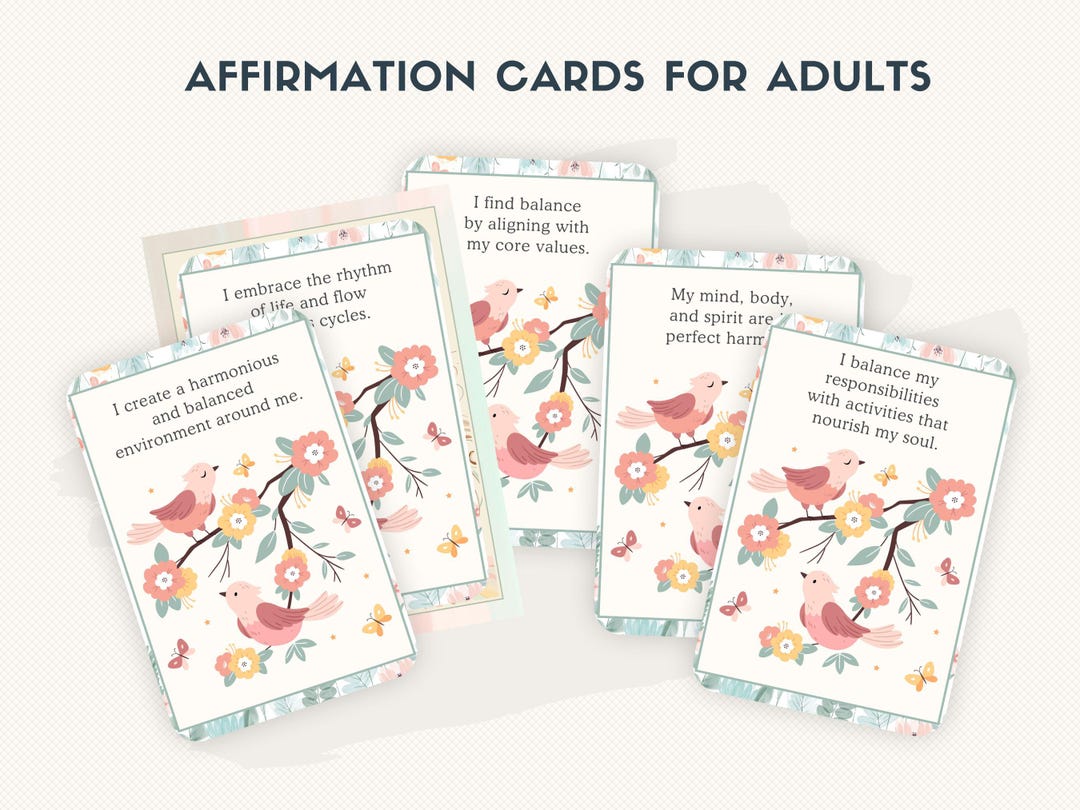 Balance and Harmony Affirmation Cards Harmony Cards Stress Relief Cards ...