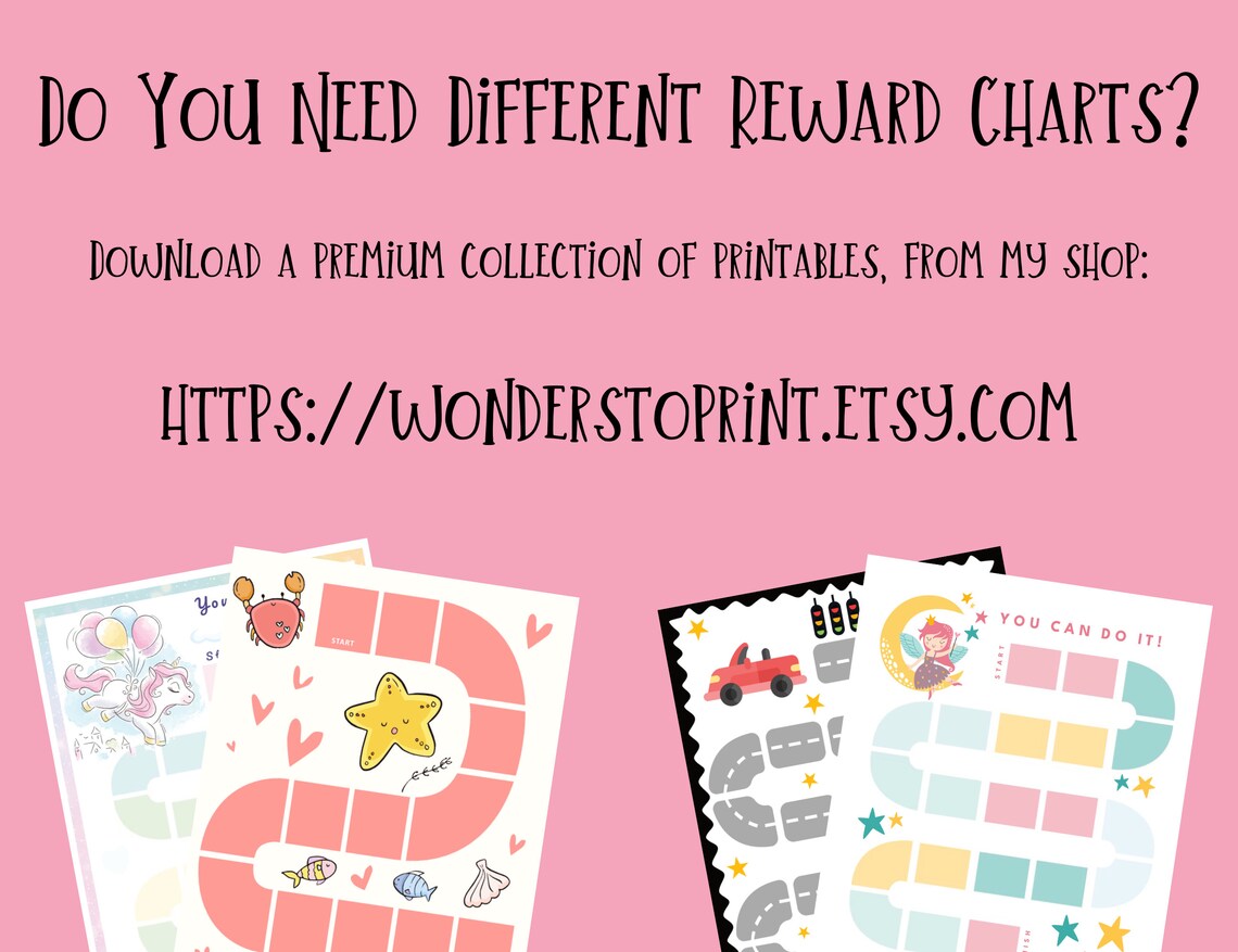 Fairy Reward Chart for Girls, Magical Behavior Chart, Daily Chore Chart ...