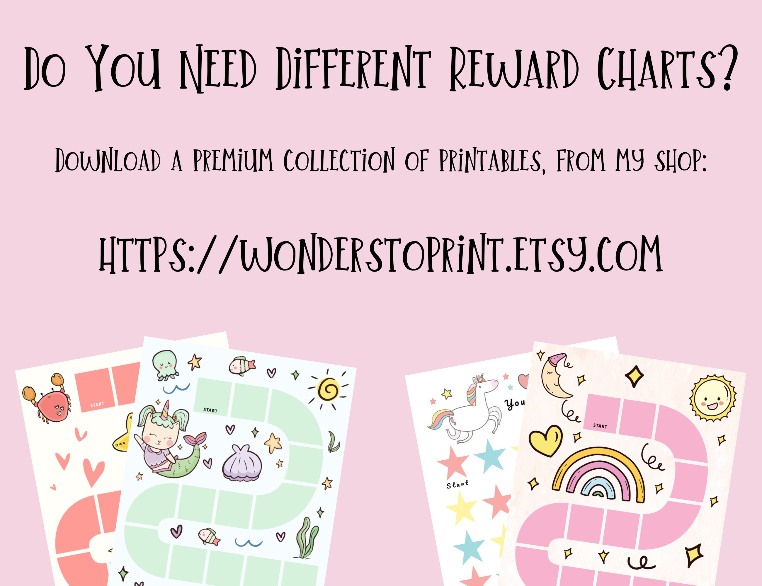 Unicorn Reward Chart for Girl, Rainbow Behavior Chart, Daily Chore ...