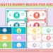 Bunny Bucks Templates | Printable Easter Bunny Bucks | Bunny Dollar ...