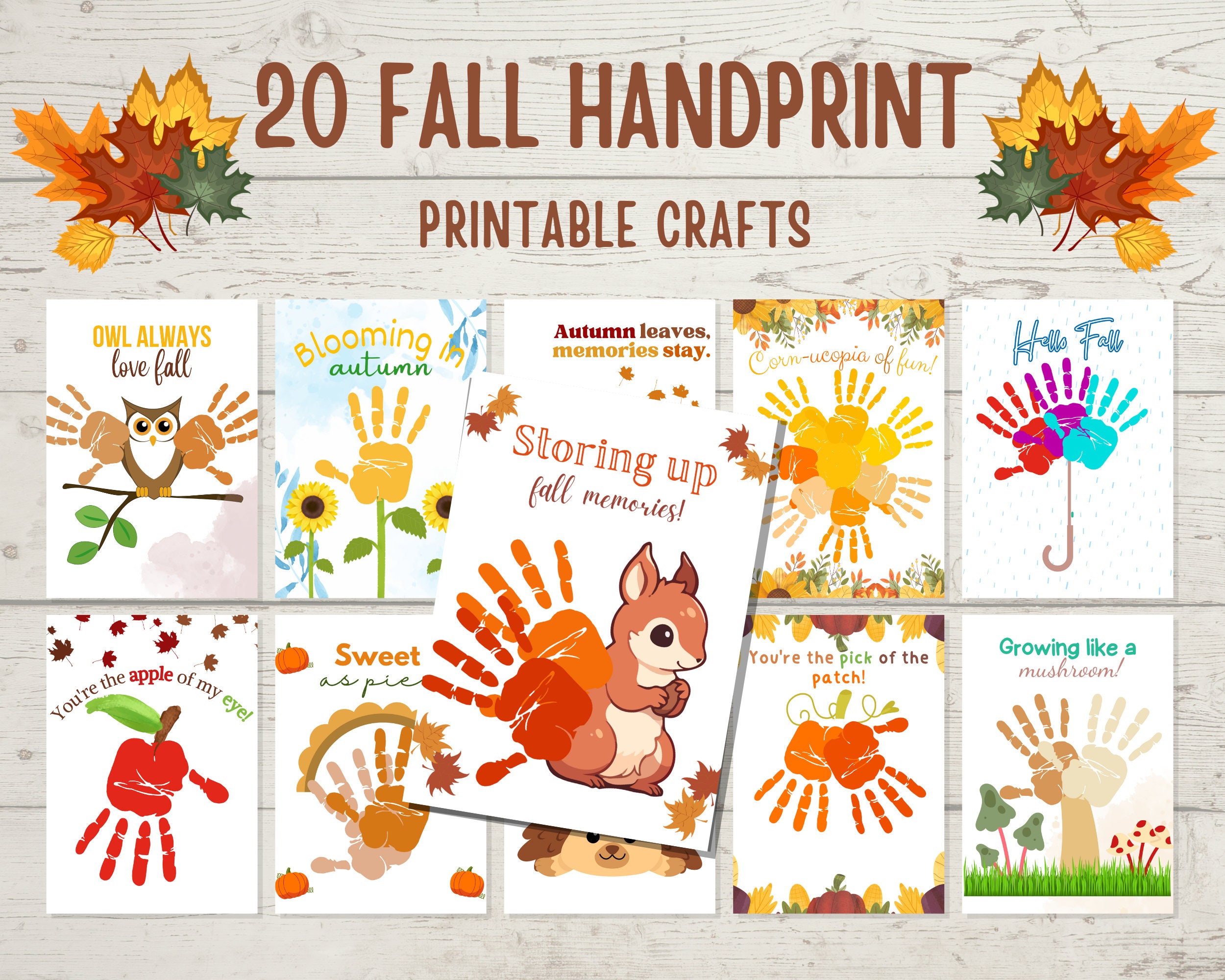 Fall Handprint Craft, Fall Handprint Art, Fall Craft for Kids ...
