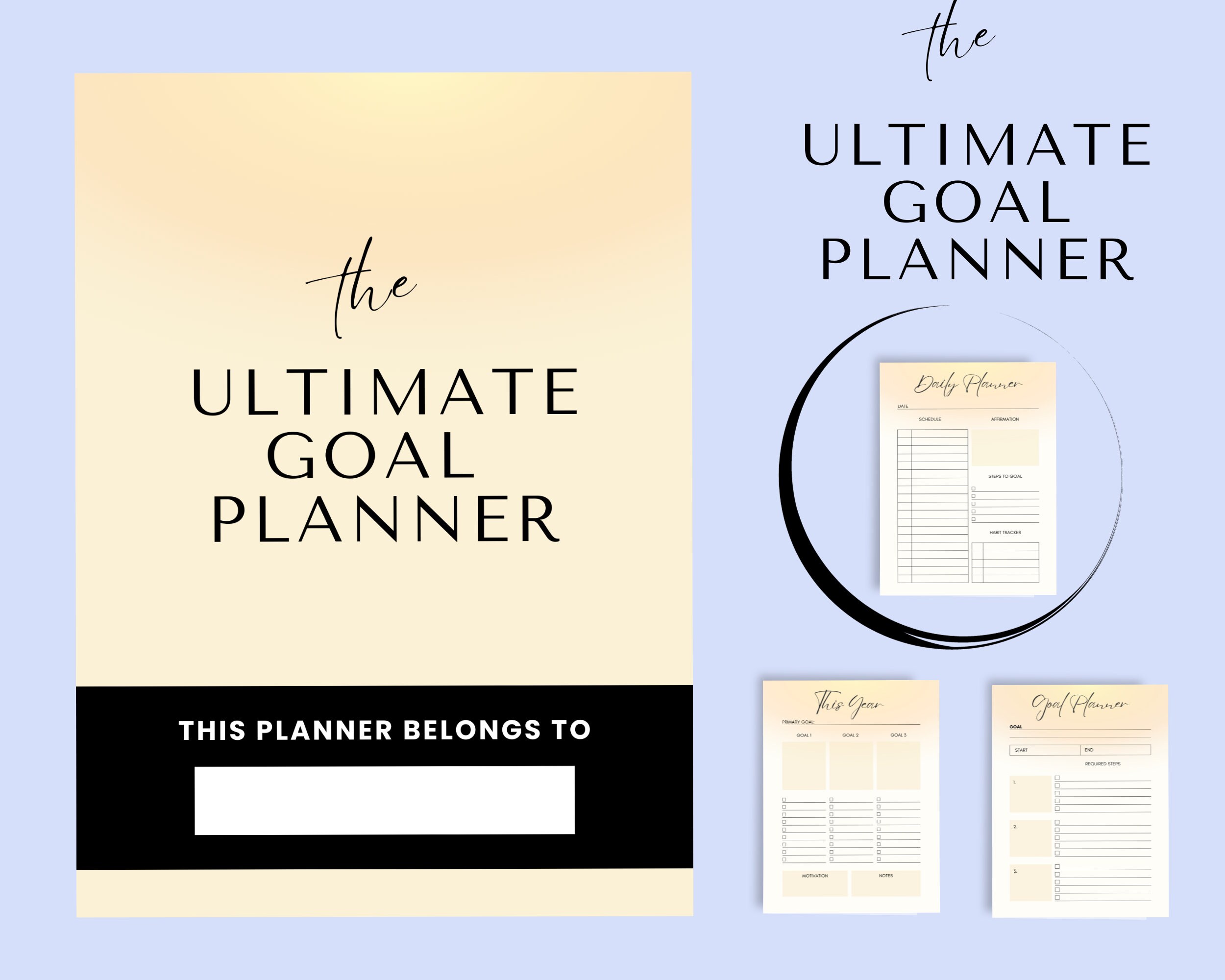 Goal Planner BUNDLE, 2023 Goal Tracker Journal, Printable SMART Goal ...