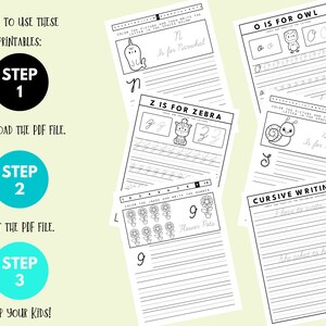 Cursive Handwriting Worksheets for Kids, Printable Cursive Writing ...