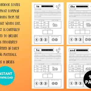 Printable Dolch Sight Word Worksheets for Pre-k & Kindergarten ...