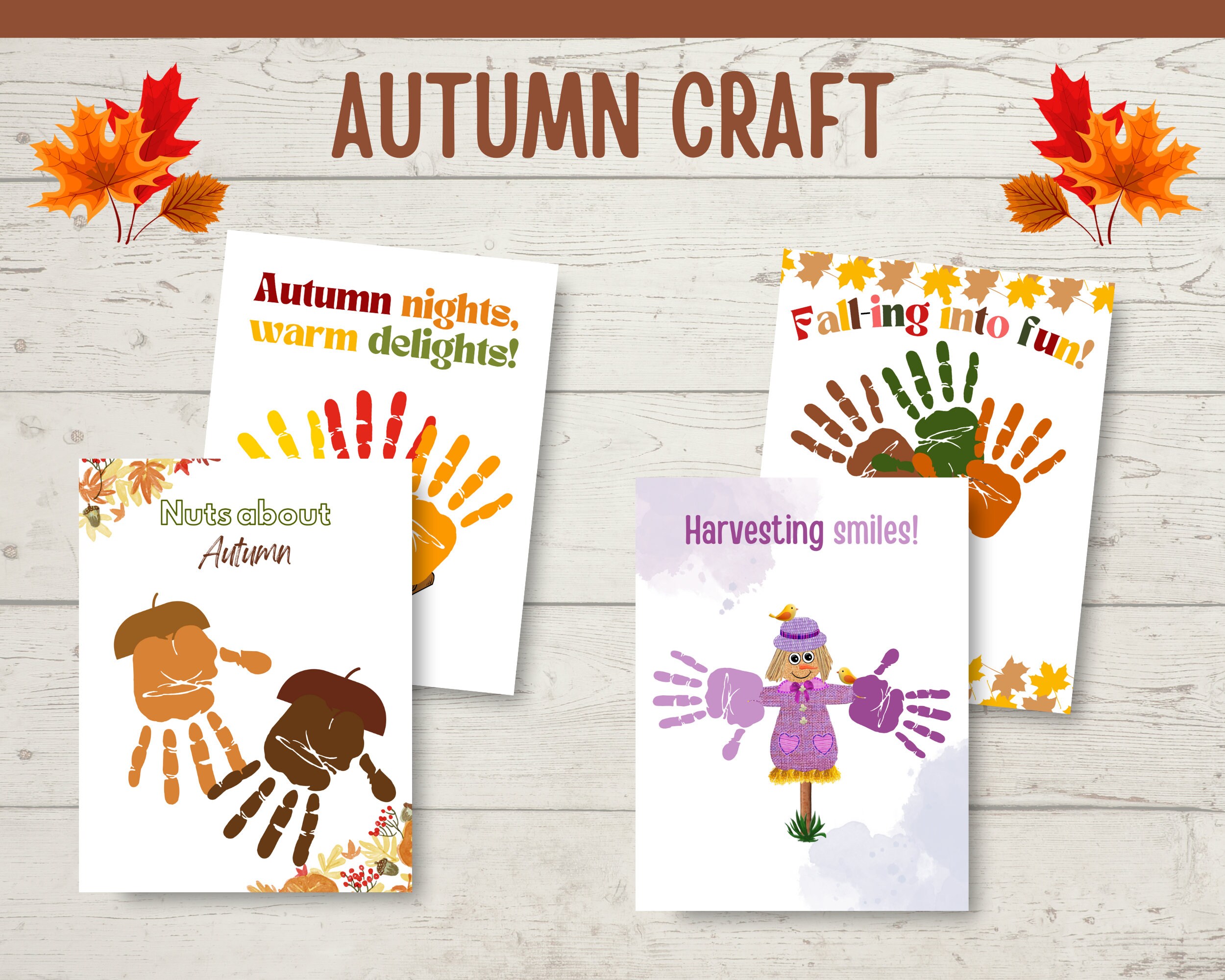 Fall Handprint Craft, Fall Handprint Art, Fall Craft for Kids ...