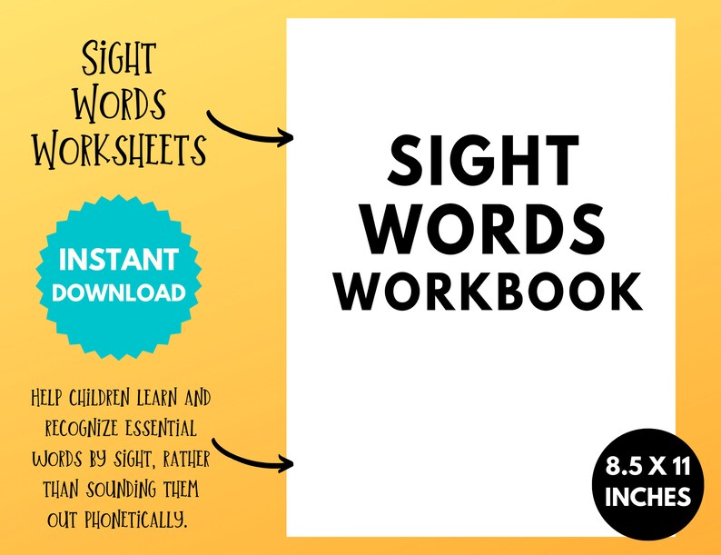 Printable Dolch Sight Word Worksheets for Pre-k & Kindergarten ...