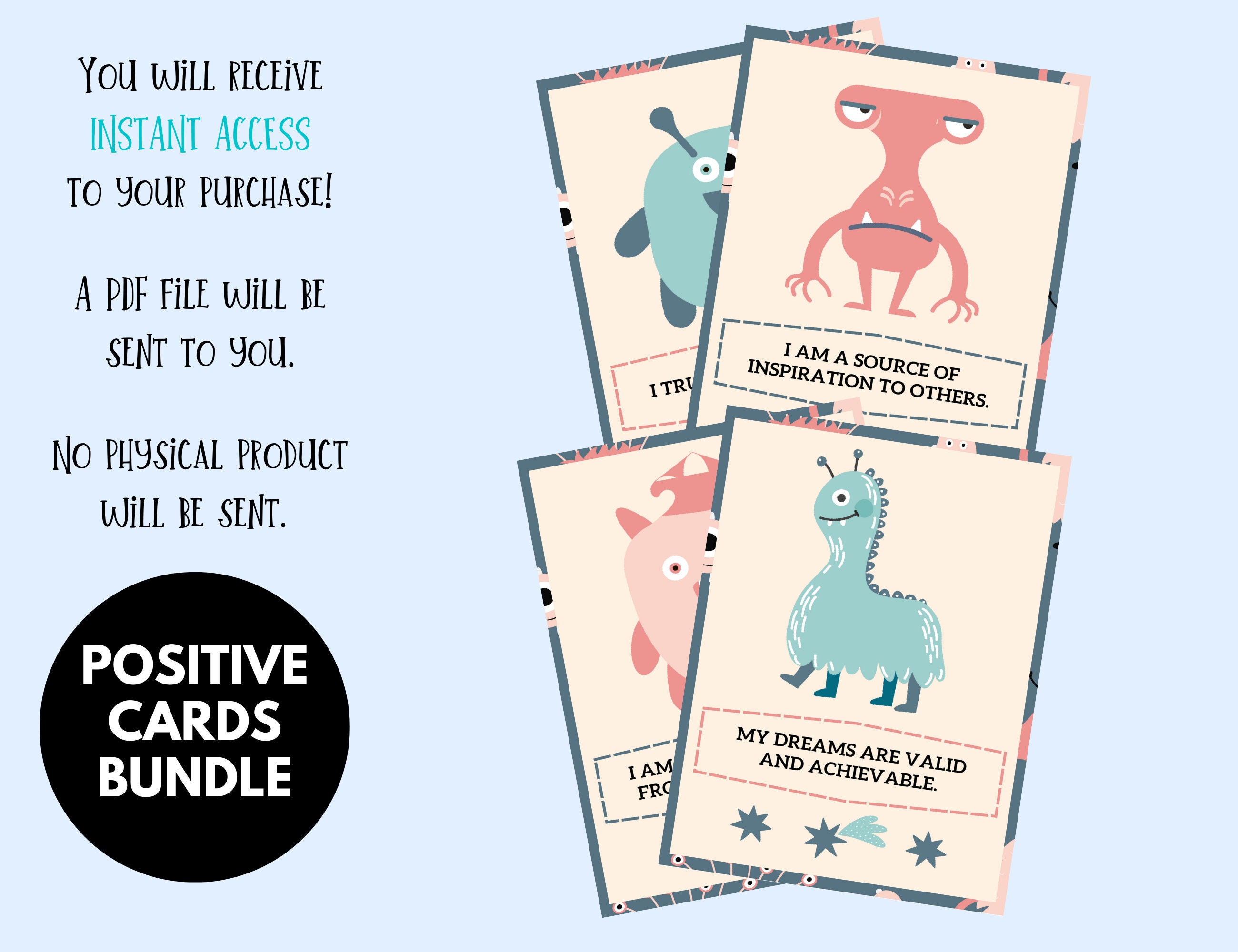 Printable Affirmation Cards for Kids Ages 10-12 Positive - Etsy