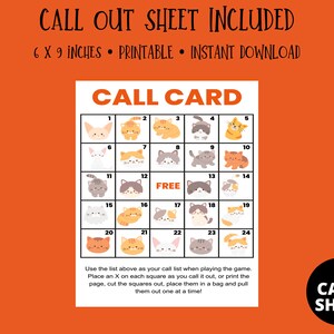 Kitten Bingo Cards, Purrfectly Fun Kitty Cat Activities Gift, Birthday ...