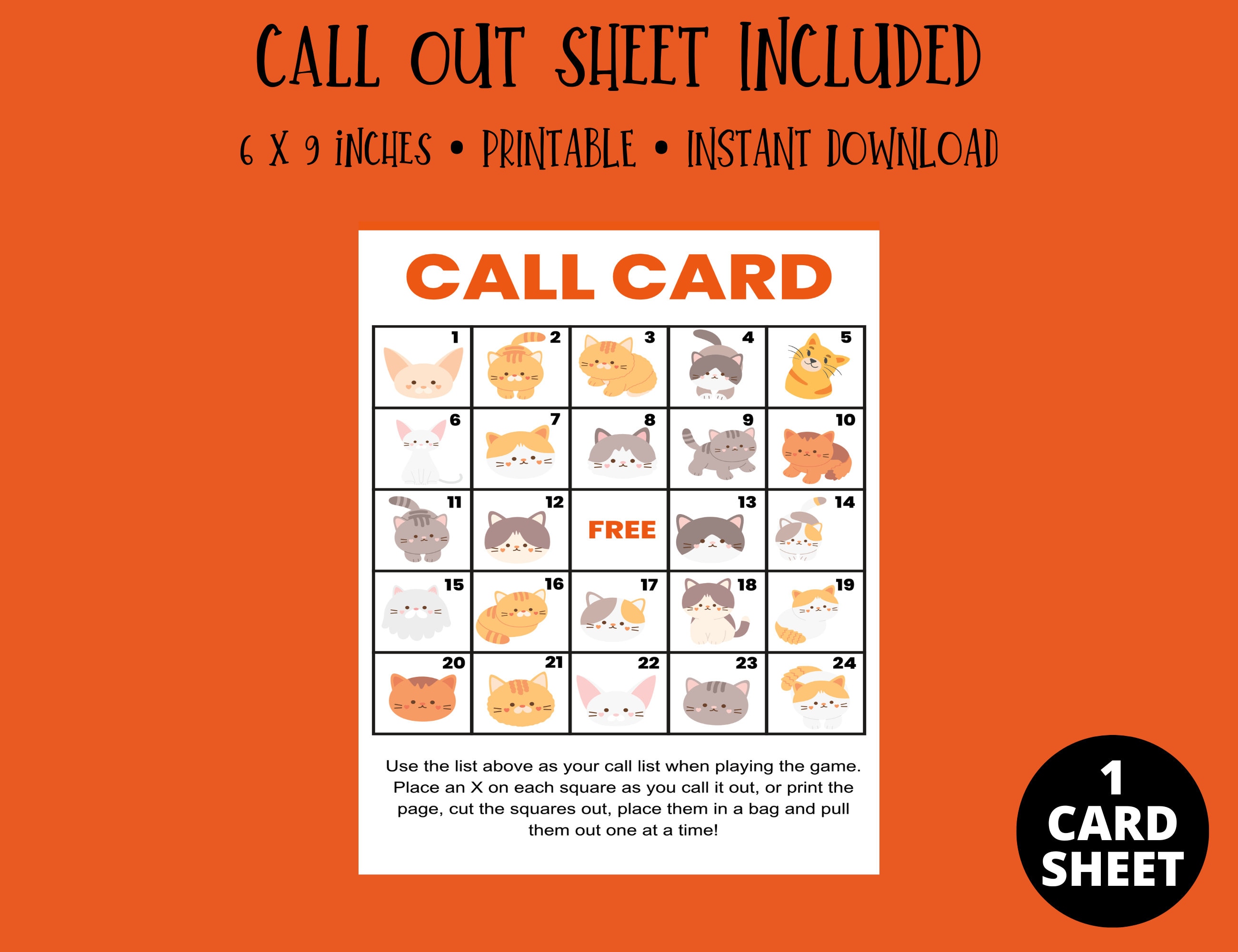 Kitten Bingo Cards, Purrfectly Fun Kitty Cat Activities Gift, Birthday ...