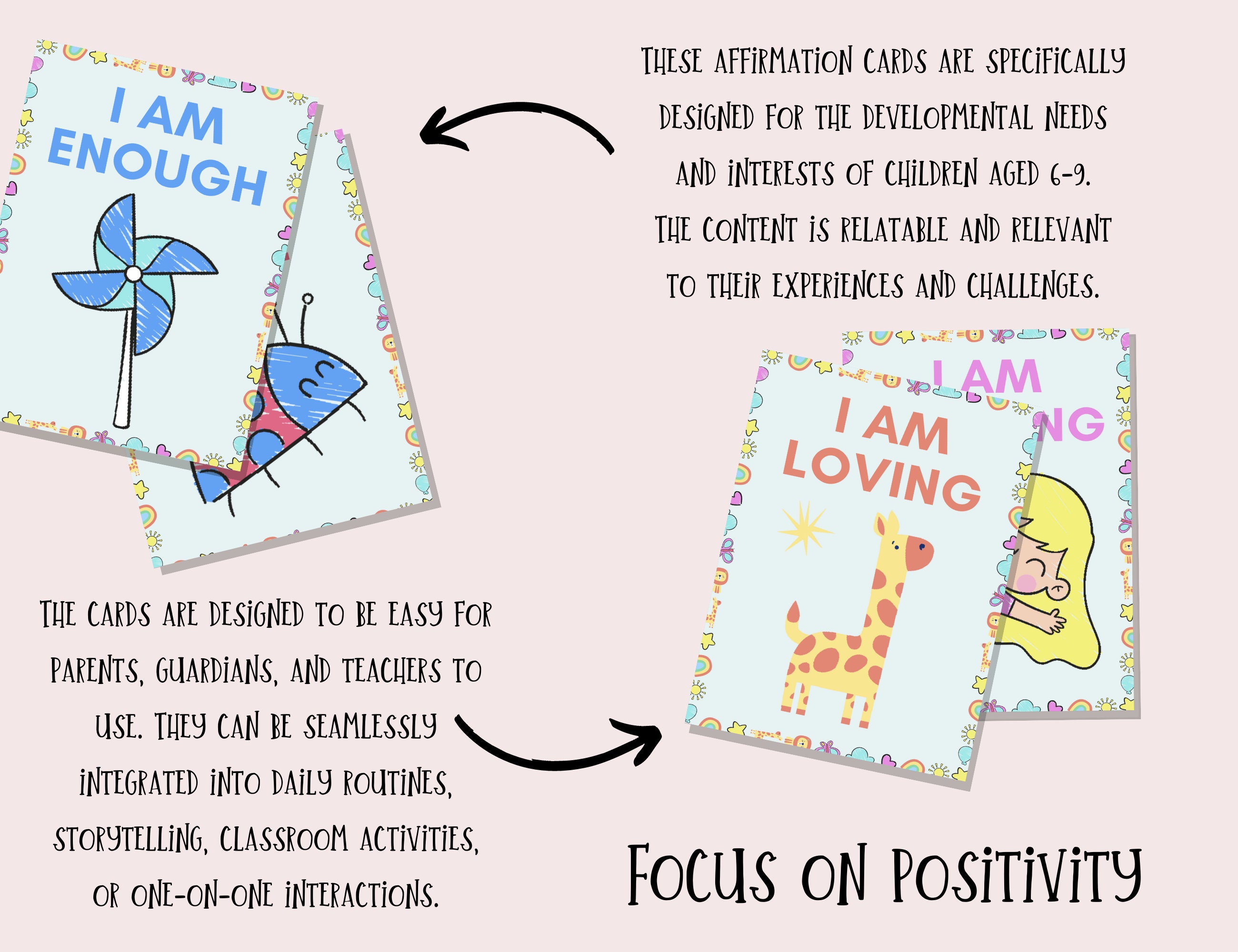 Printable Affirmation Cards for Kids Ages 6-9 Positive - Etsy