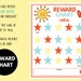 Sunshine Reward Chart for Kids, Printable Sun & Stars Behavior Chart ...