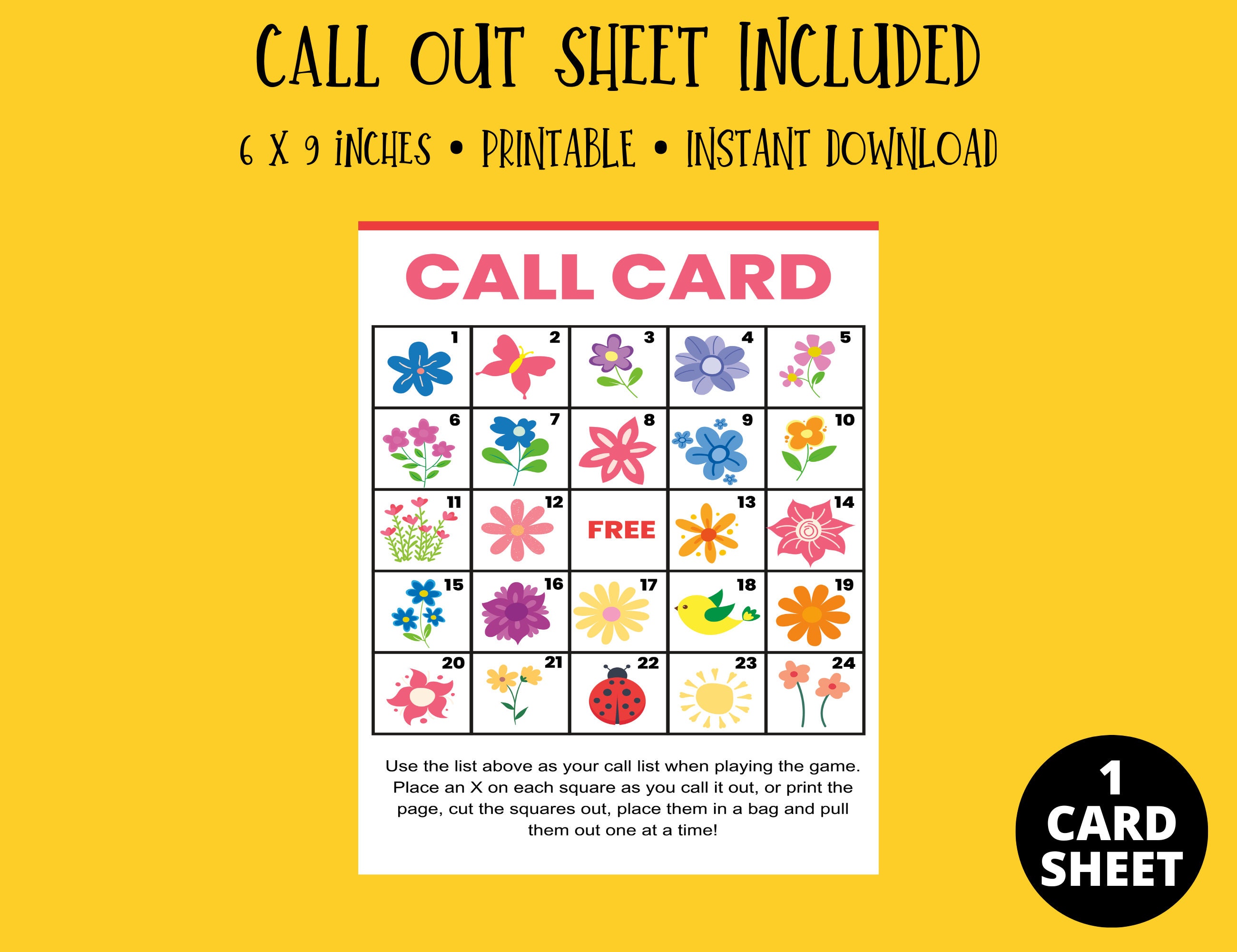 Spring Bingo Cards, Printable Springtime Easter Party Game, Fun ...