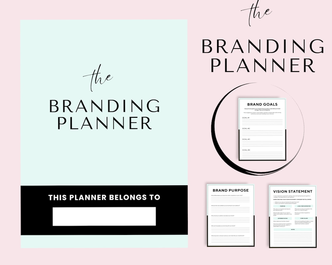 Branding Planner, Editable Branding Bundle Canva Template for Business ...