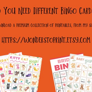 Kitten Bingo Cards, Purrfectly Fun Kitty Cat Activities Gift, Birthday ...