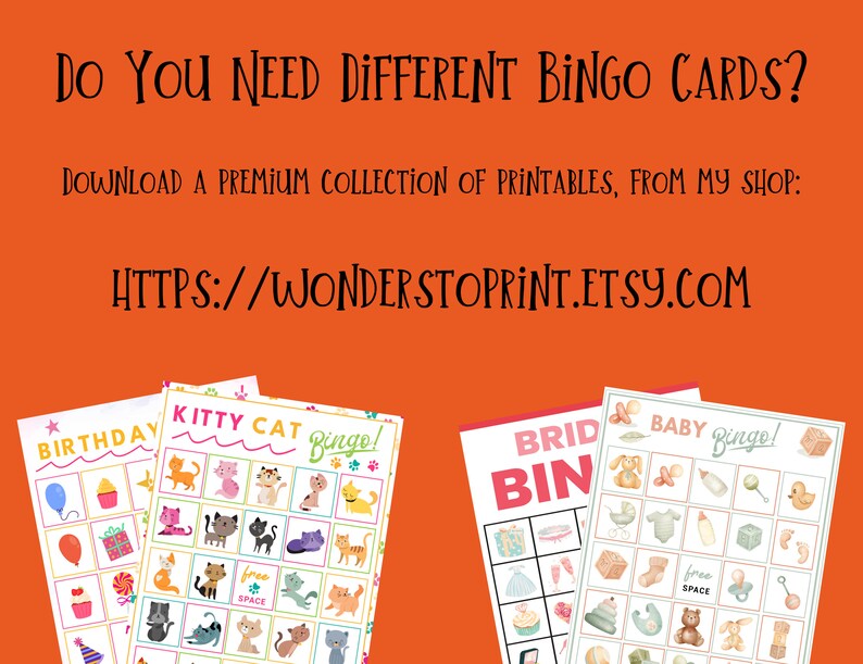 Kitten Bingo Cards, Purrfectly Fun Kitty Cat Activities Gift, Birthday ...