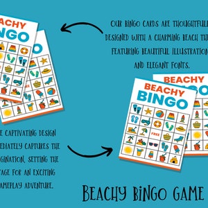 Beach Bingo Cards, Printable Beachy-themed Party Game, Fun Summer ...