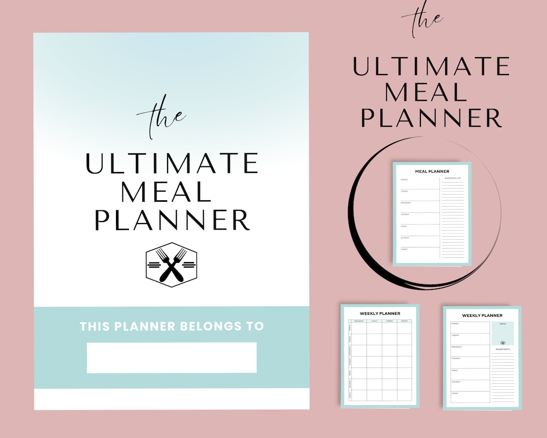 Meal Planner Printable, Editable Weekly Food Diary Bundle, Daily Food ...
