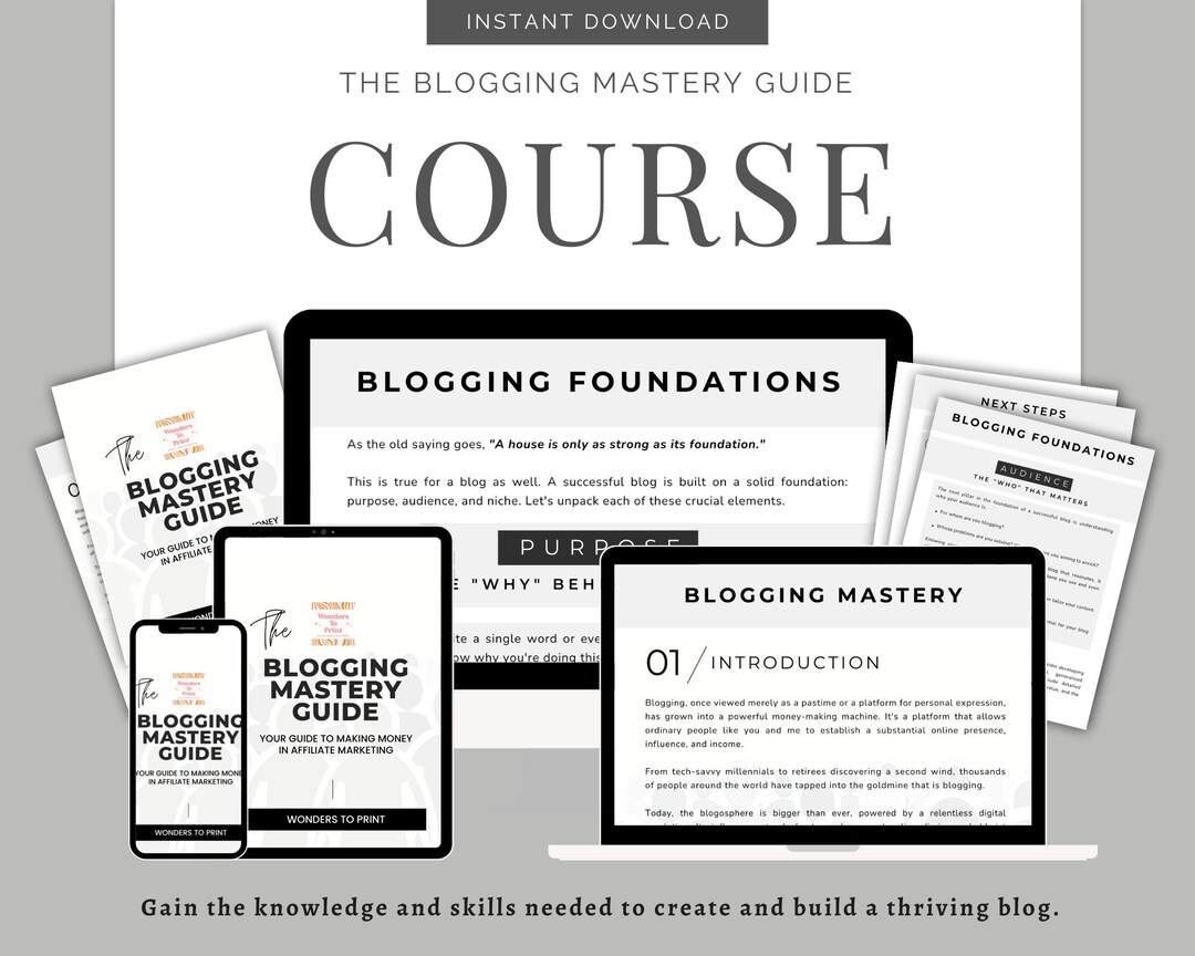 The Blogging Mastery Course, Blog Writing Mastery Guide, Ebook for Beginners, Website & Blog ...