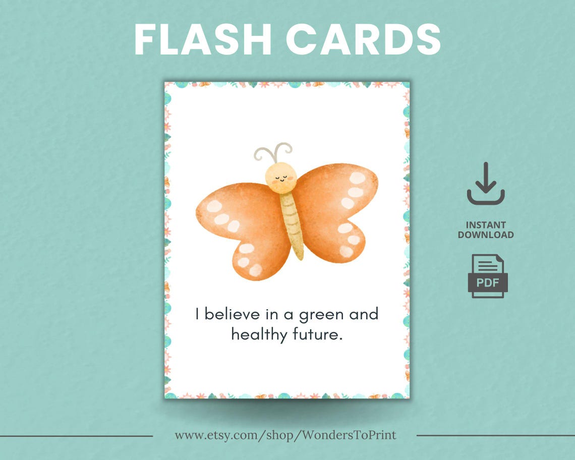 Environmental Awareness Flash Cards | Green Education Cards | Nature ...