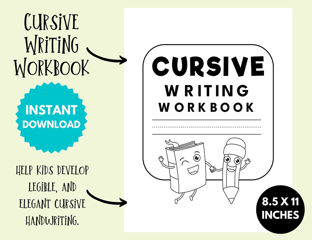 Cursive Handwriting Worksheets for Kids, Printable Cursive Writing ...