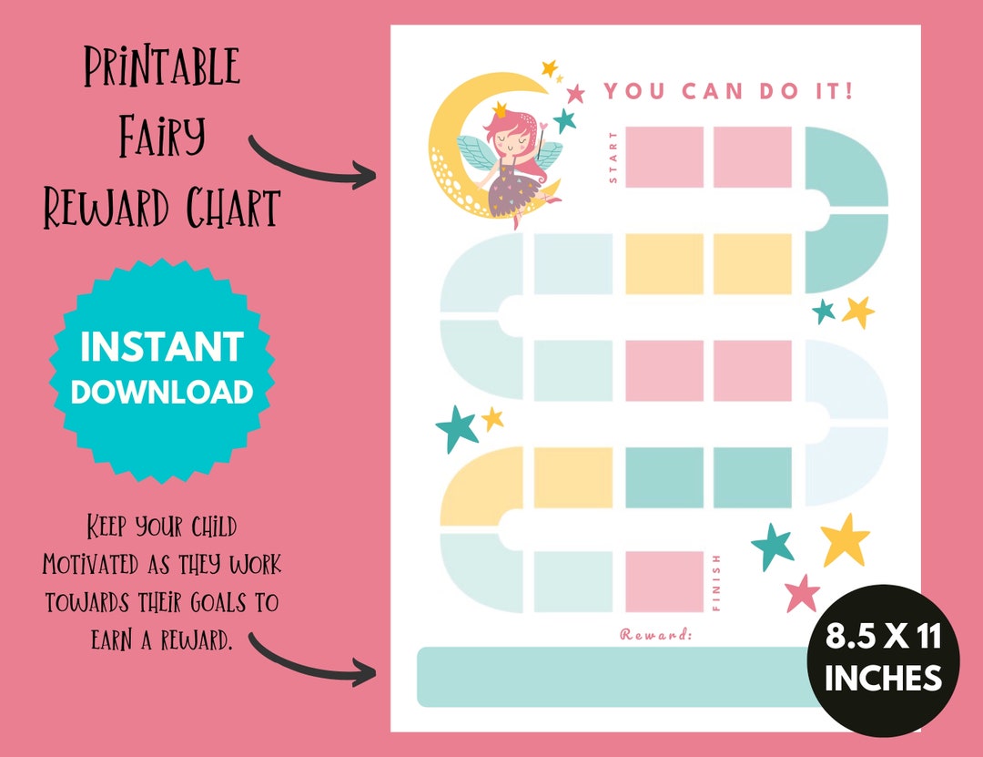 Fairy Reward Chart for Girls, Magical Behavior Chart, Daily Chore Chart ...