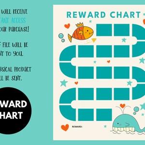Under the Sea Reward Chart for Kids, Printable Ocean Behavior Chart ...
