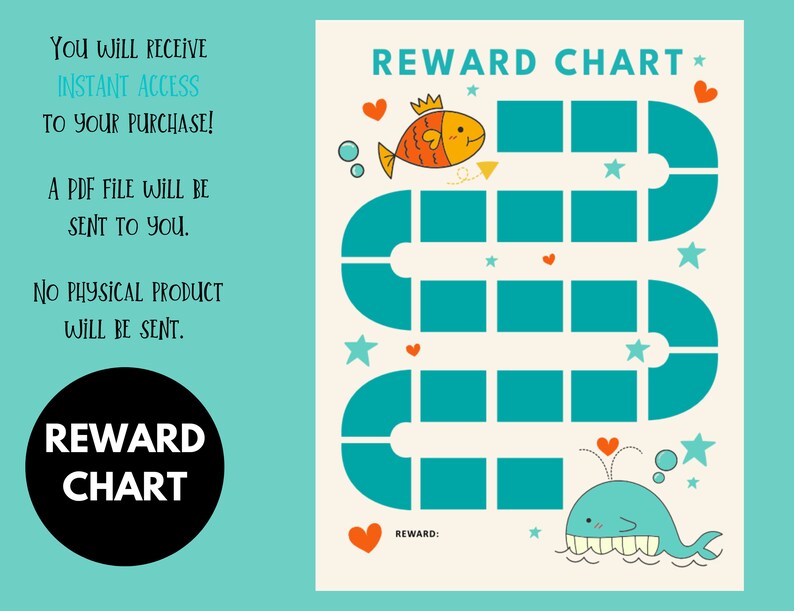 Under the Sea Reward Chart for Kids, Printable Ocean Behavior Chart ...