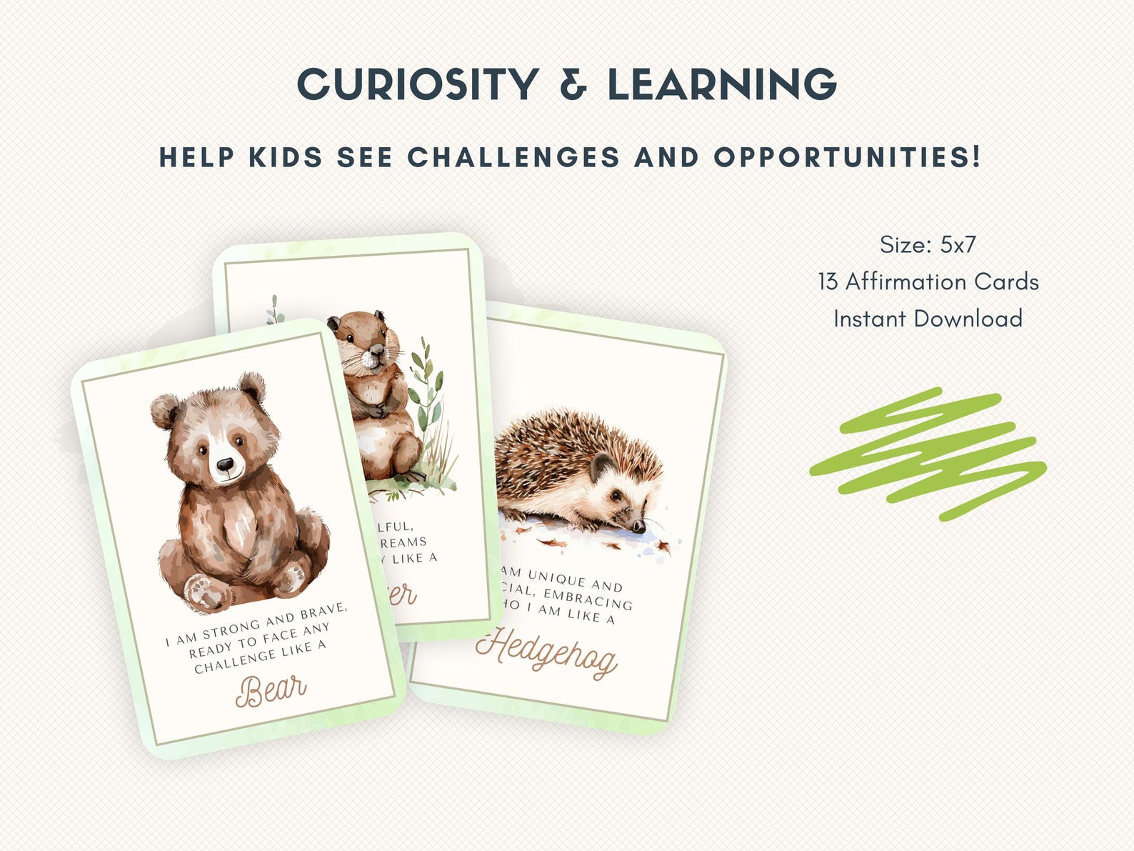 Woodland Animals Affirmation Cards | Positive Affirmation Cards for ...