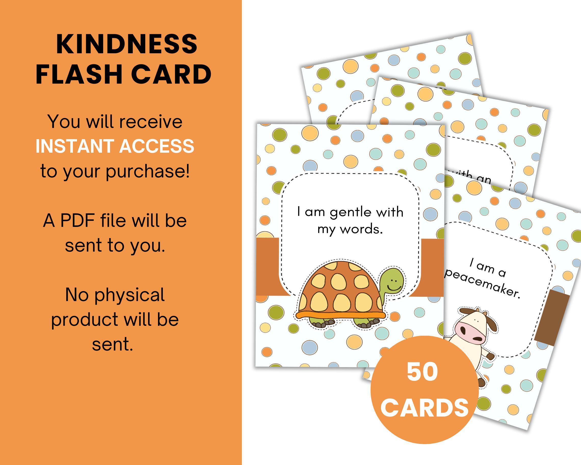 Kindness & Empathy Flash Cards | Social Emotional Learning | Character ...