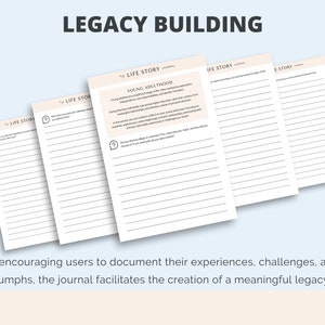 My Life Story Journal, Printable Memory Journal, Legacy-building Diary ...