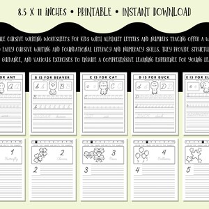 Cursive Handwriting Worksheets for Kids, Printable Cursive Writing ...