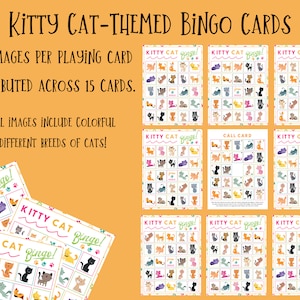 Kitty Cat Bingo Cards, Purrfectly Fun Kitten Activities Gift, Birthday ...