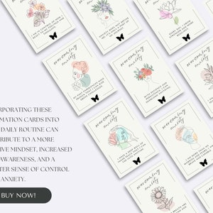 Overcoming Anxiety Affirmation Cards Printable Affirmation - Etsy