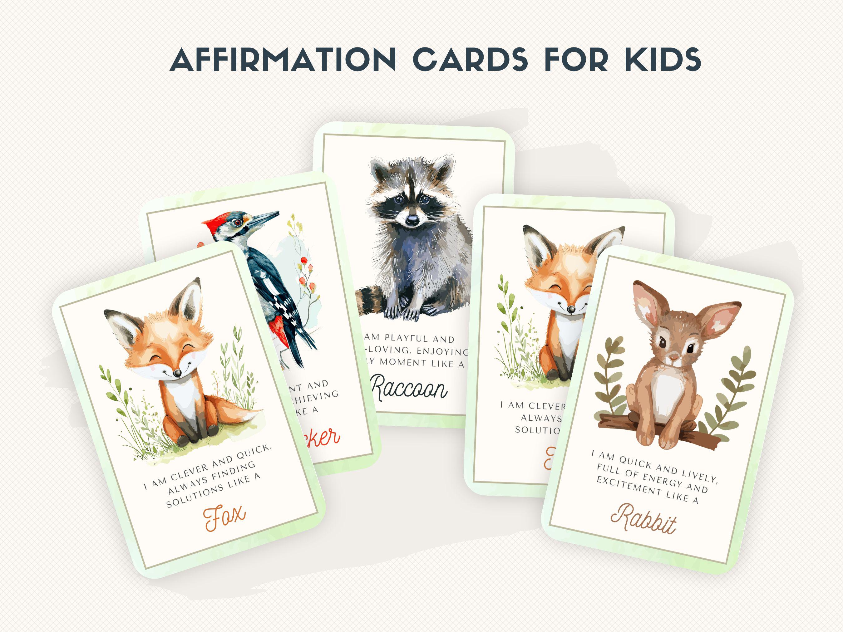 Woodland Animals Affirmation Cards | Positive Affirmation Cards for ...