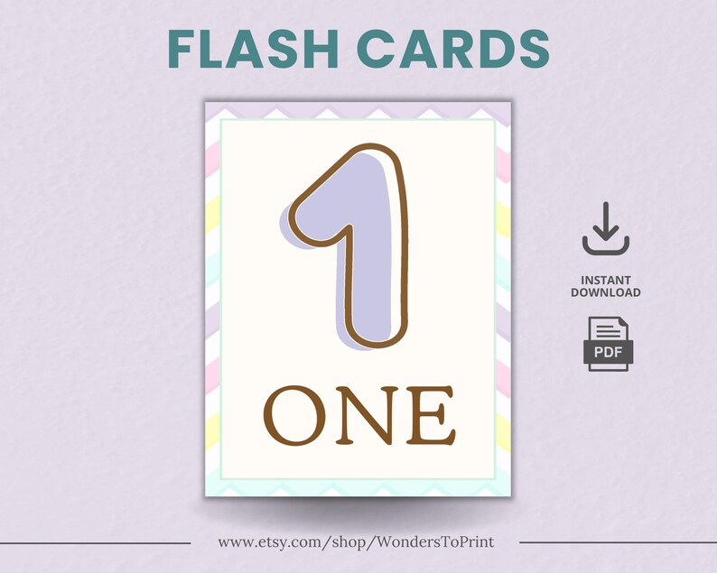 Numbers Flash Cards | Educational Flashcards | Learning Numbers Cards ...