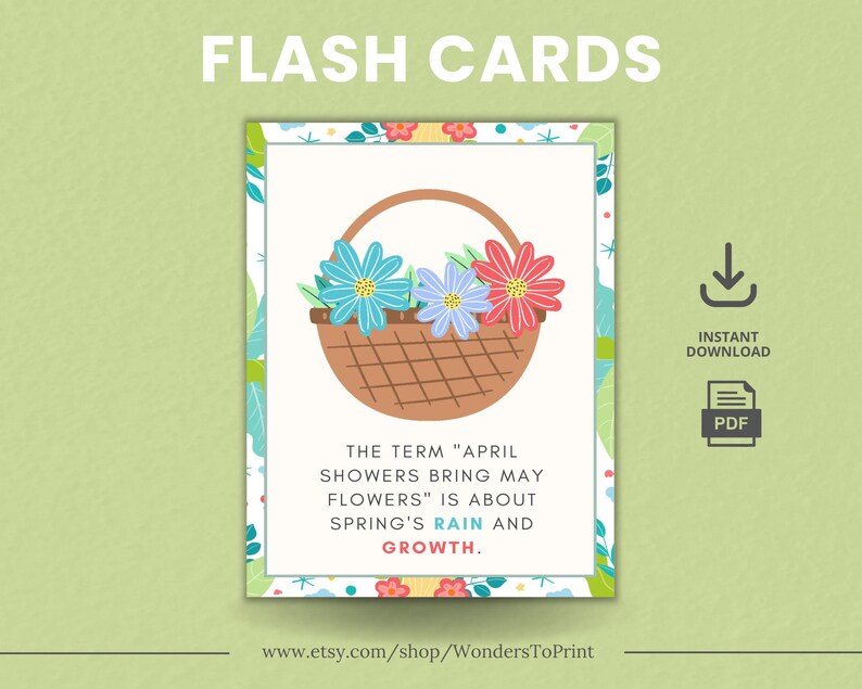 Spring Facts Flash Cards | Printable Flashcards | Educational Resources ...