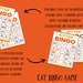 Kitten Bingo Cards, Purrfectly Fun Kitty Cat Activities Gift, Birthday ...