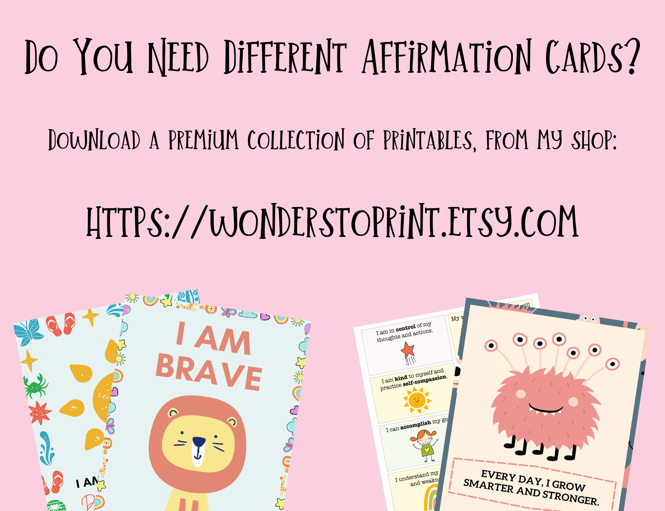 Printable Affirmation Cards for Kids Ages 4-6, Positive, Motivational ...